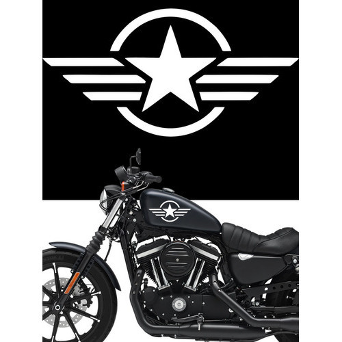 Par Adesivo Tanque Moto Estrela Militar Intruder 20x10cm | Shopee Brasil