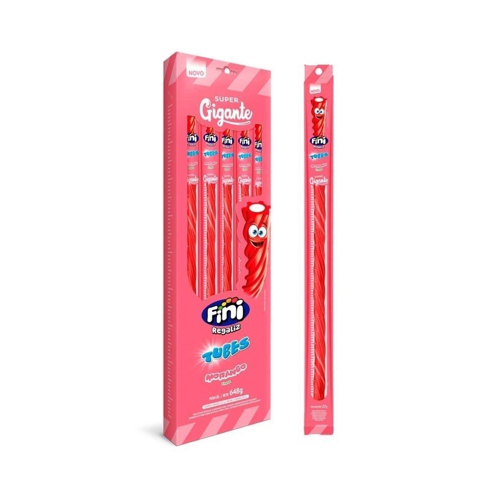 FINI SUPER GIGANTE C/24 UNID MORANGO | Shopee Brasil