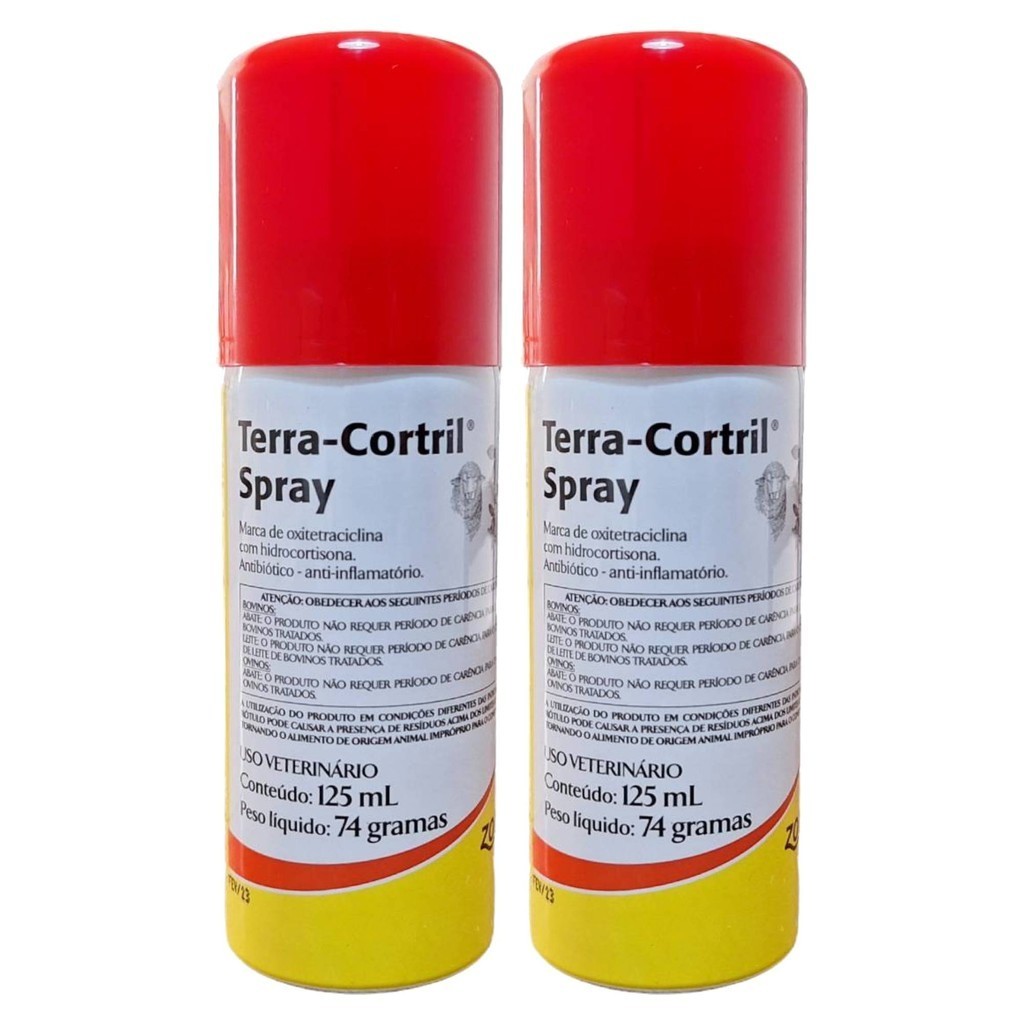 Kit 2 Terramicina Terra-cortril Spray 125 ml Antibiótico e ...