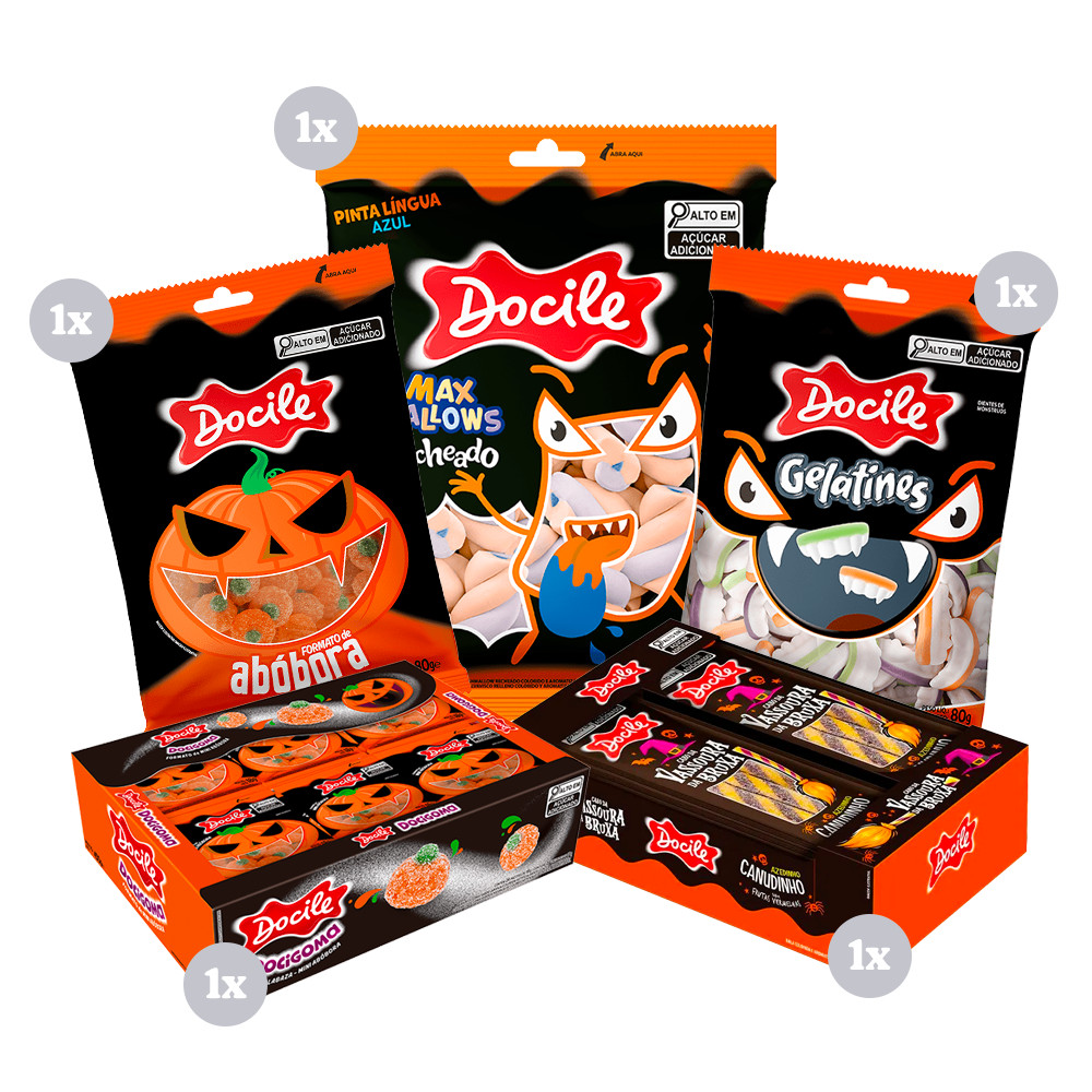 Kit Doces de Halloween Bala Docile | Shopee Brasil