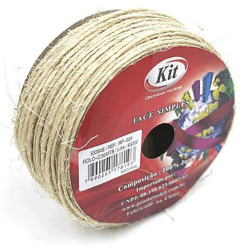 Fio Sisal Simples Natural Rolo Com 50 Metos Hp-001 Kit | Shopee Brasil