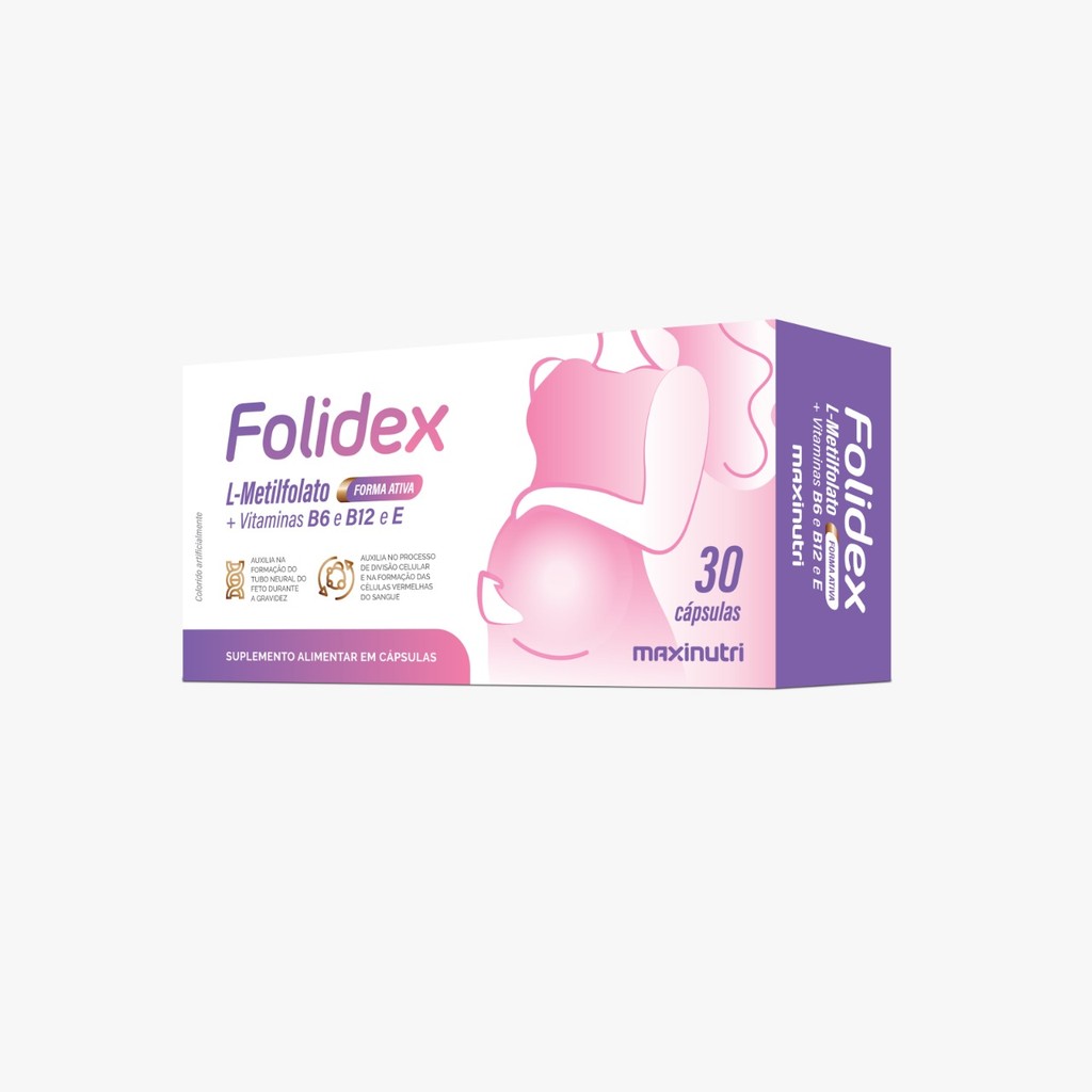 Folidex -Metilfolato 420mcg + Vit B6, B12 -30 Cáps. | Shopee Brasil