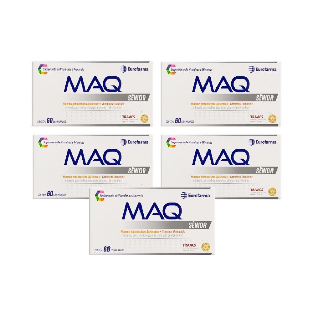 Kit MAQ Sênior Com 5 Caixas De 60 Comprimidos Cada | Shopee Brasil