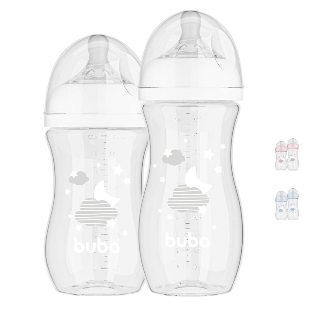 Kit Mamadeira Anticólica Buba 270ml e 330ml Easy Flow Nunvem | Shopee Brasil