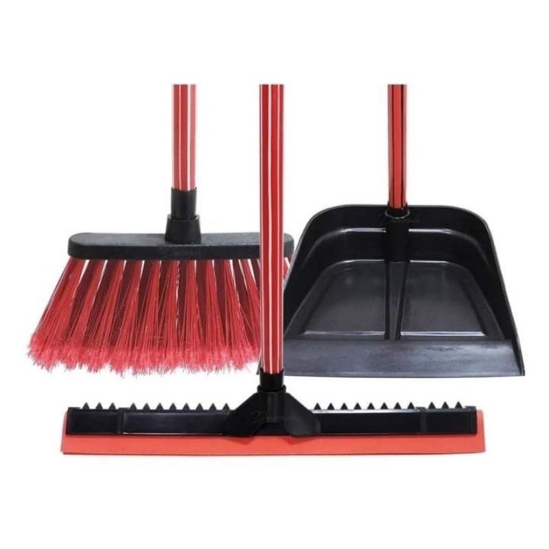 KIT COMPLETO VASSOURA, RODO E PÁ – LIMPEZA PRÁTICA E EFICIENTE PARA ...