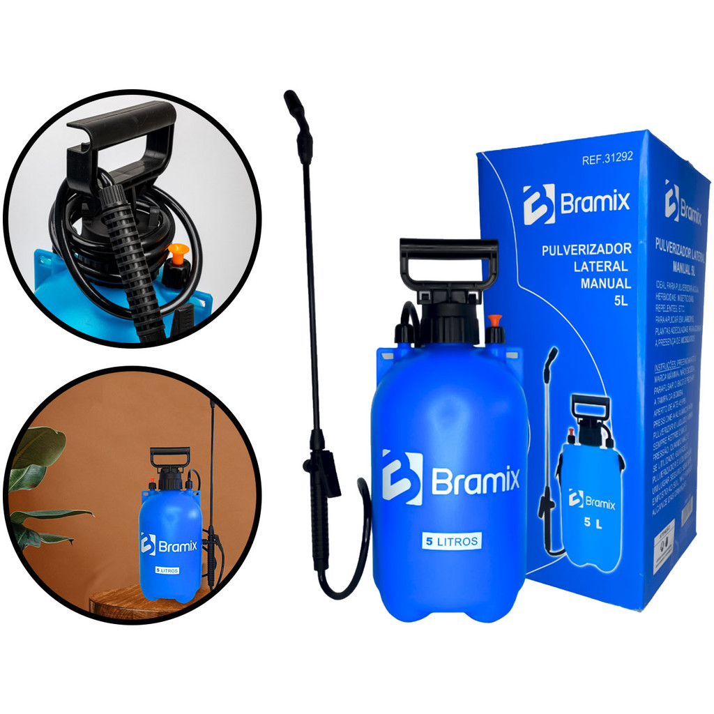 Pulverizador Lateral Manual Plástico Com Alça Bico Ajustável Borrifador ...