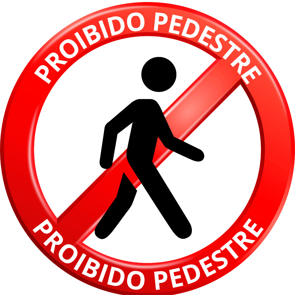 ADESIVO PLACA AVISO SINALIZAÇÃO ATENÇÃO PROIBIDO O TRANSITO DE ...