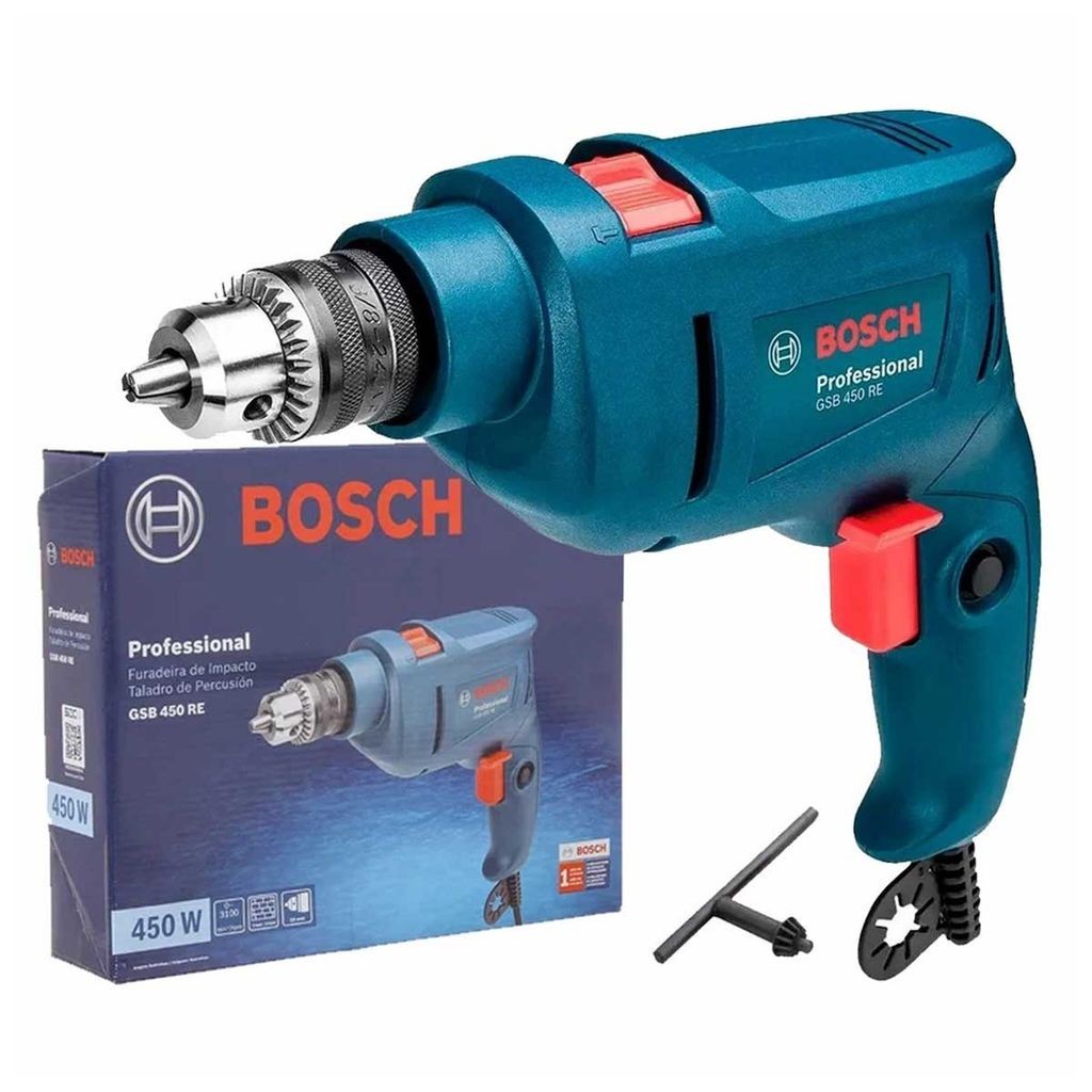 Furadeira de Impacto Bosch GSB 450 RE 3/8" 450W 220V | Shopee Brasil
