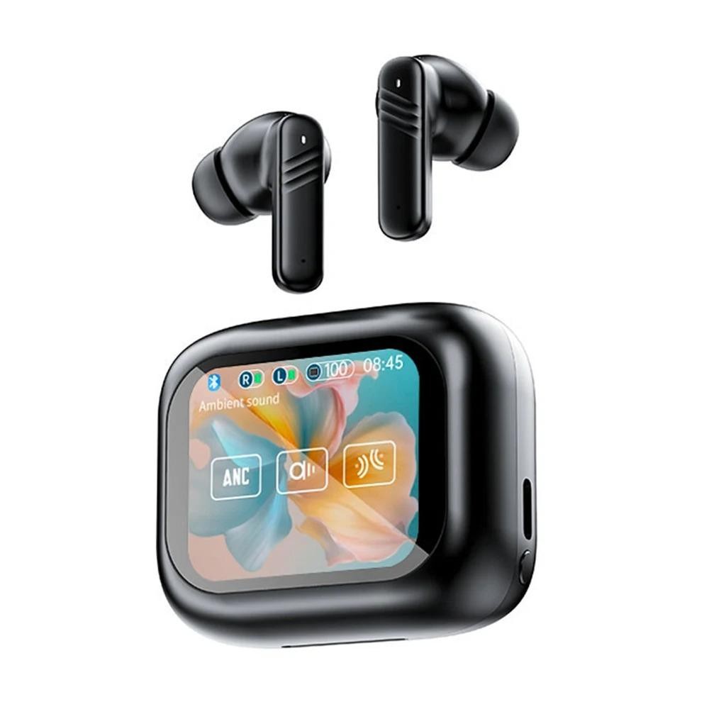 Fone De Ouvido Sem Fio Bluetooth Tela Colorida Toque Com Cancelamento ...