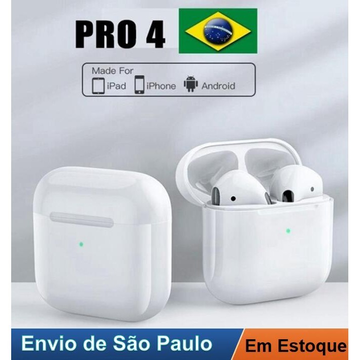 PRO 4 Mini Fones de Ouvido TWS Pro4 Bluetooth 5.0 Stereo Wireless Hifi ...