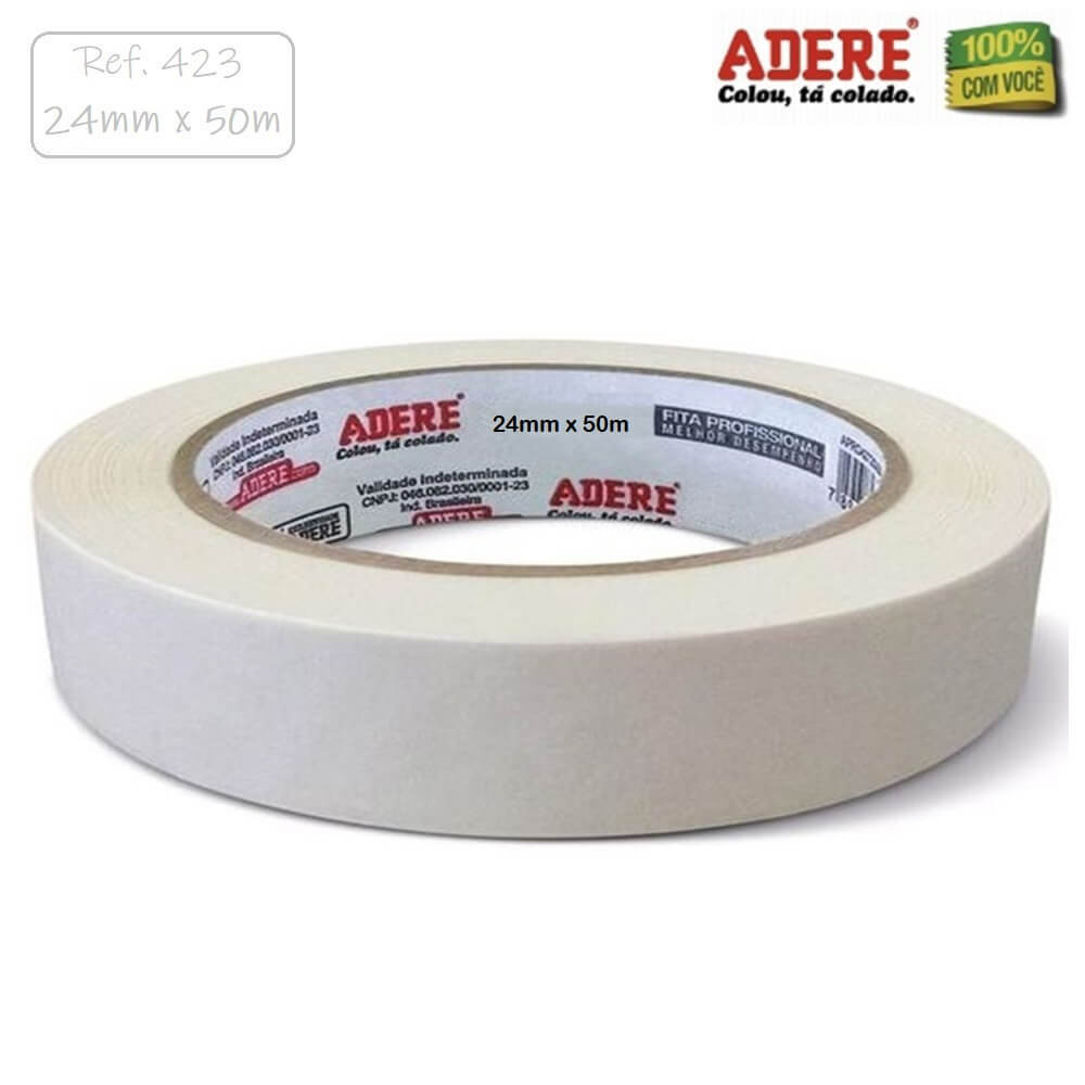 Fita Crepe Tape Fix 24mm x 50m (Ref: 423) Adere | Shopee Brasil