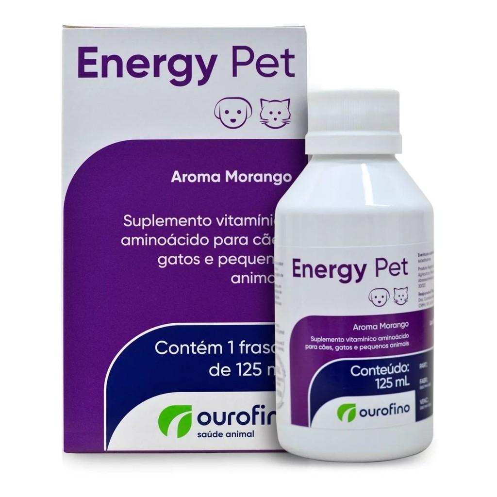 Energy Pet Ourofino 125ml Suplemento Cachorro Vitamina | Shopee Brasil