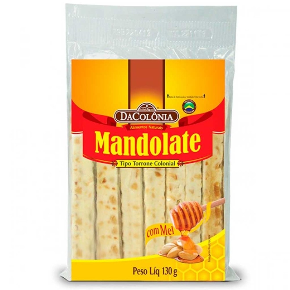 Mandolate tipo Torrone Colonial com Mel 130g - DaColônia | Shopee Brasil