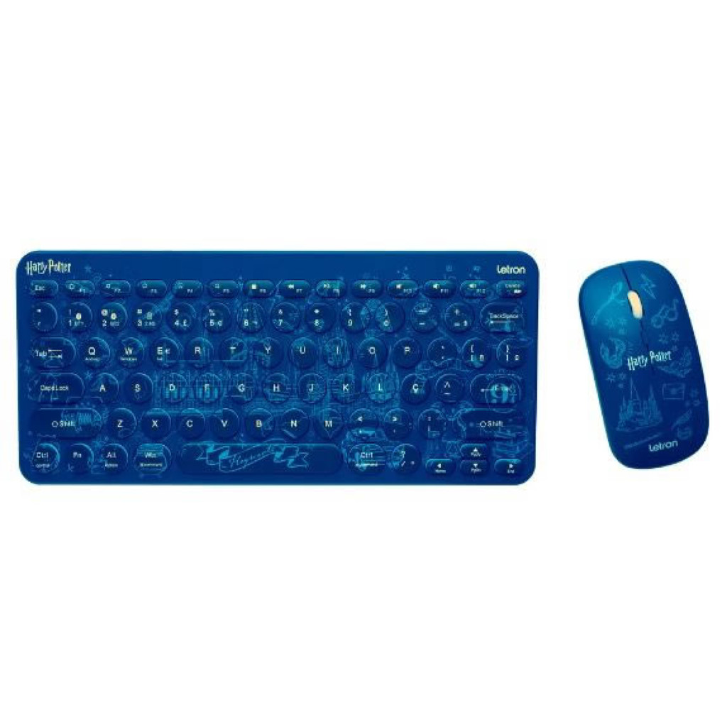COMBO TECLADO E MOUSE WIRELESS E BLUETOOTH HARRY POTTER LETRON 74692 ...