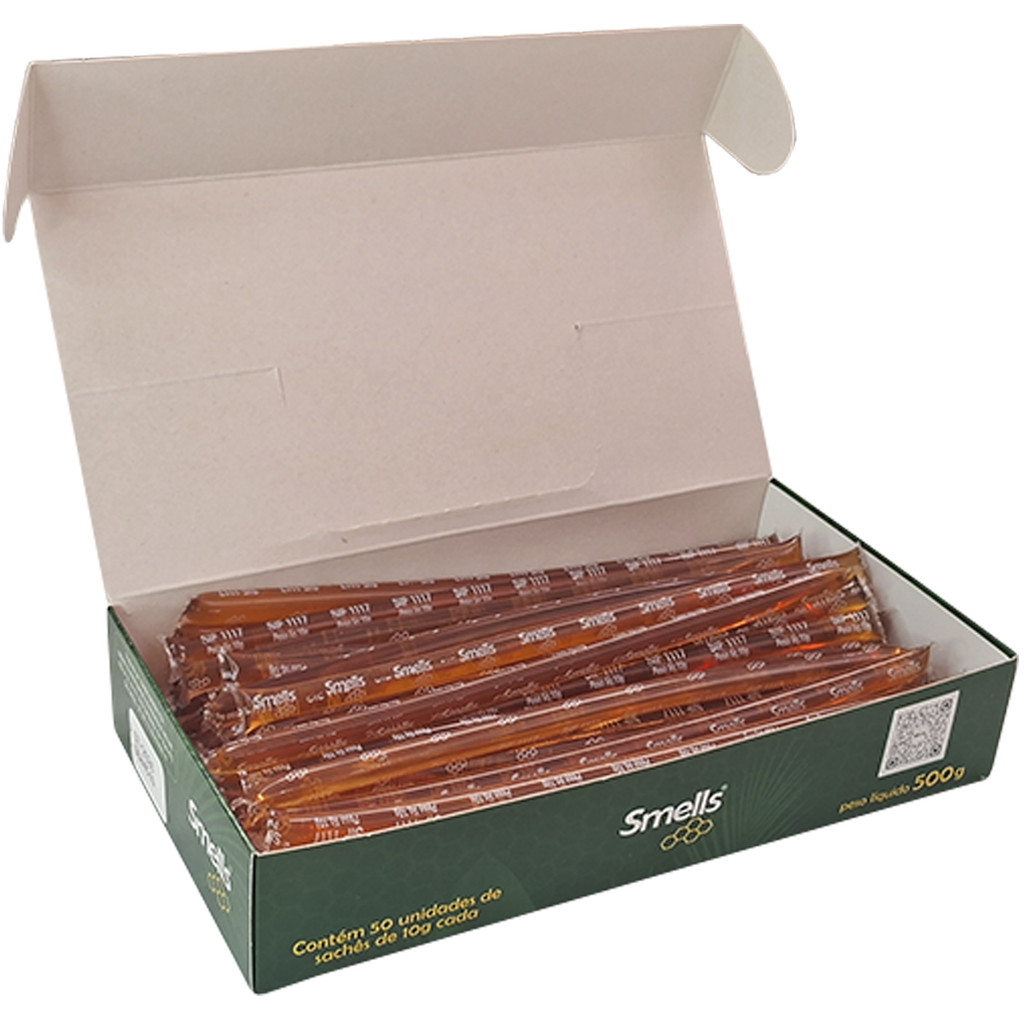 Mel Melzinho Em Sachês 50 Unidades 10g Bastão Natural Puro Doce Adulto ...