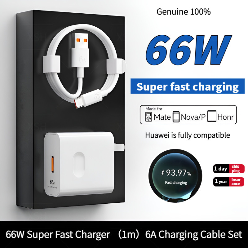 Carregador de carga super rápido de 66W, conjunto de cabo de ...