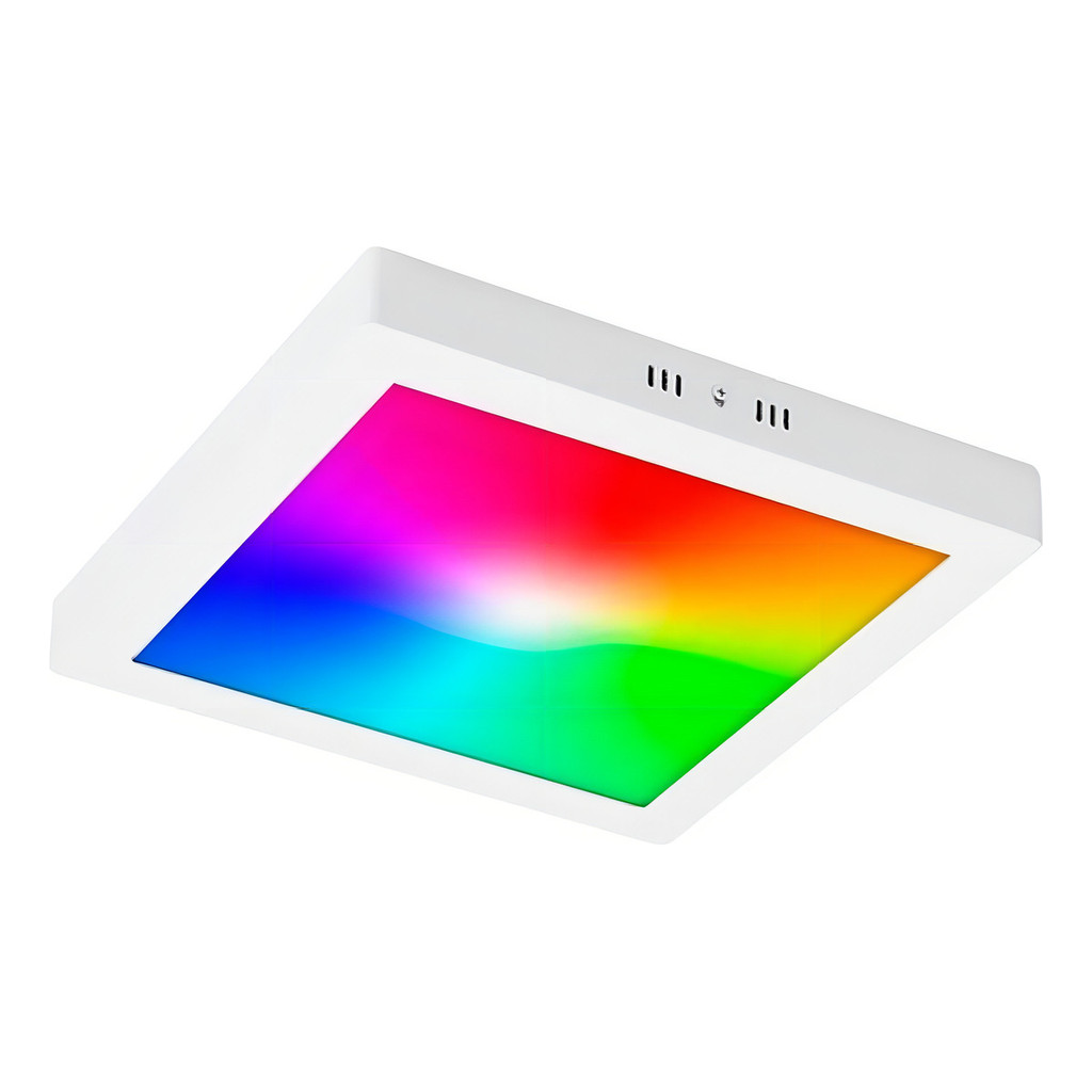 Painel Led Wifi Sobrepor 18w Rgb Quadrado Inteligente Alexa | Shopee Brasil