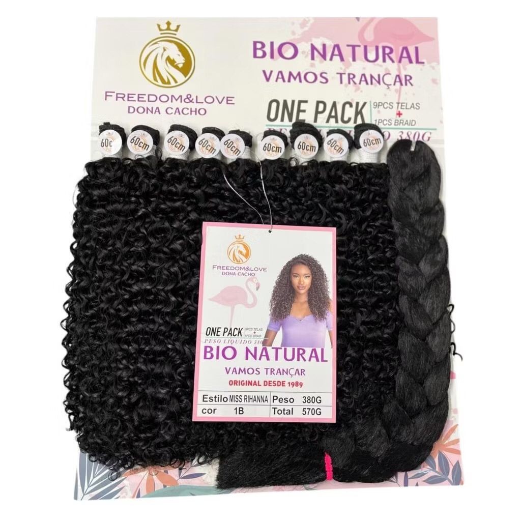 Cabelo Cacheado Miss Rihanna Bio Fibra Natural 60cm | Shopee Brasil
