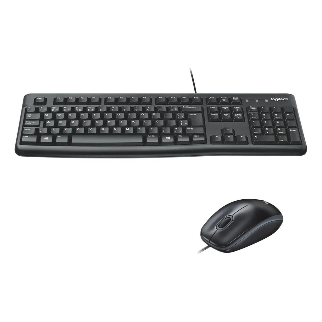 Teclado C/Mouse logitech MK120 Usb Preto | Shopee Brasil