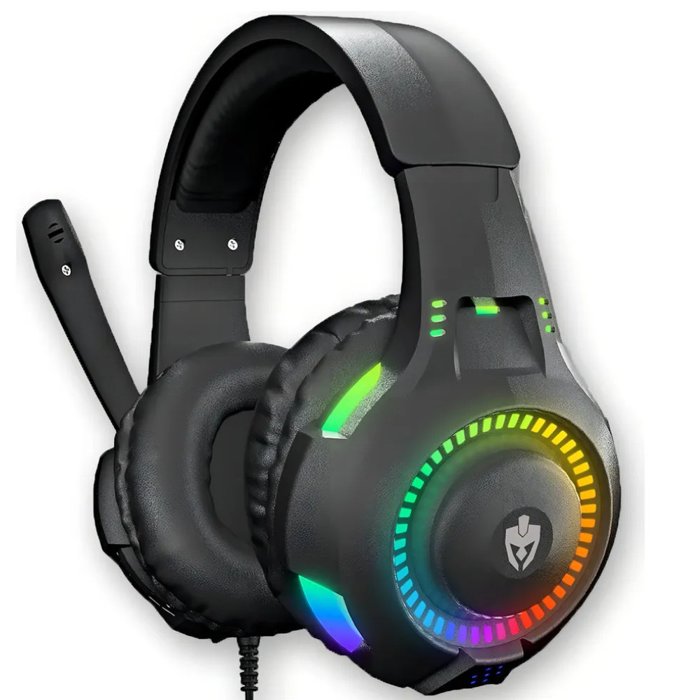 Headset Gamer EG307 Rival Evolut com Fio USB P2 LED Microfone Ajustável ...