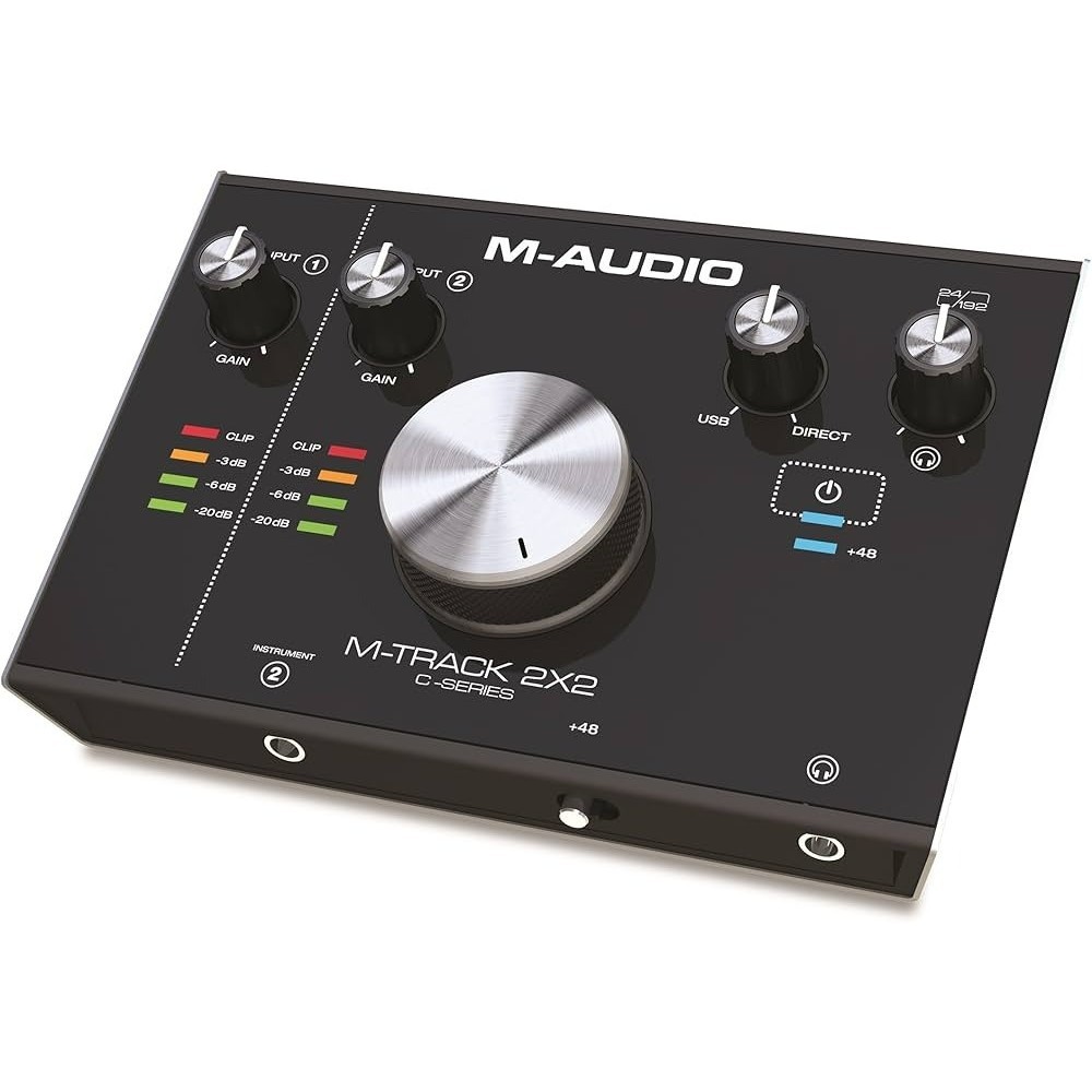 Audio Interface M-Audio M-Track 2x2 In 2-in/2-out 24/192 USB C-Séries ...