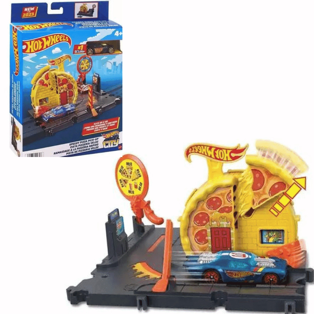 Hot Wheels Pista Pizzaria Veloz C/ Carrinho 4+ HMD53 Mattel | Shopee Brasil