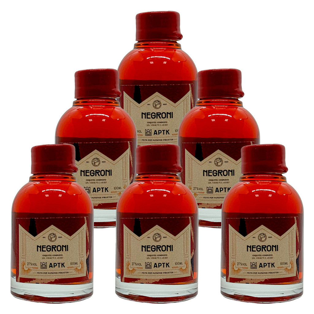 Miniatura Drink Negroni Classico APTK Spirits 100ml 6un | Shopee Brasil