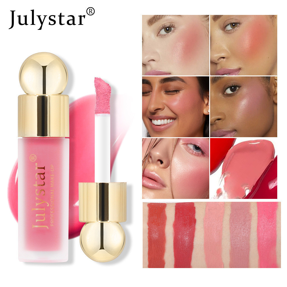 Julystar Cross Border Blush Líquido Matte Integrado para Olhos Natural ...