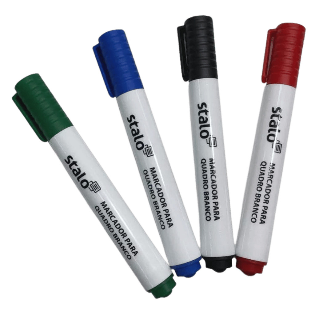 Kit 04 Marcador Canetão Quadro Branco Stalo 5mm - 01 unid | Shopee Brasil