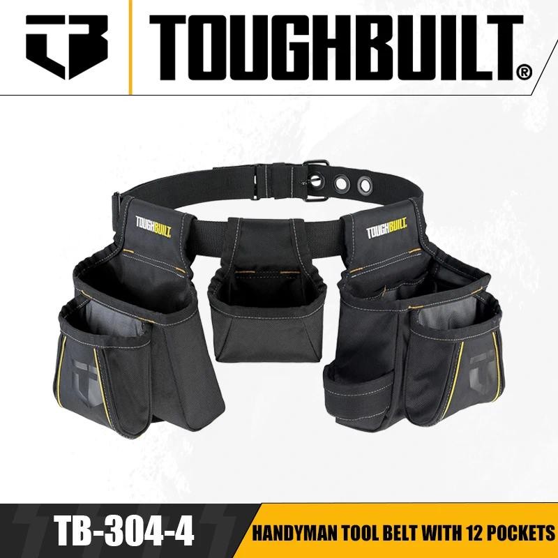TOUGHBUILT TB-304-4 Cinto De Ferramentas Prático Com 12 Bolsos Conjunto De 4 Em 1 Para ...