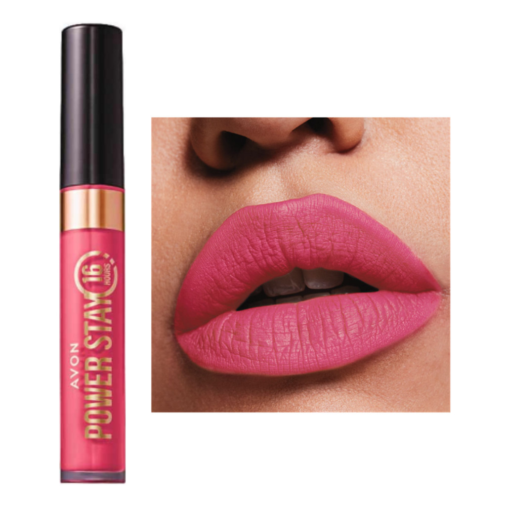 Batom Líquido Matte Avon Power Stay 16h Rosa Super Malva | Shopee Brasil