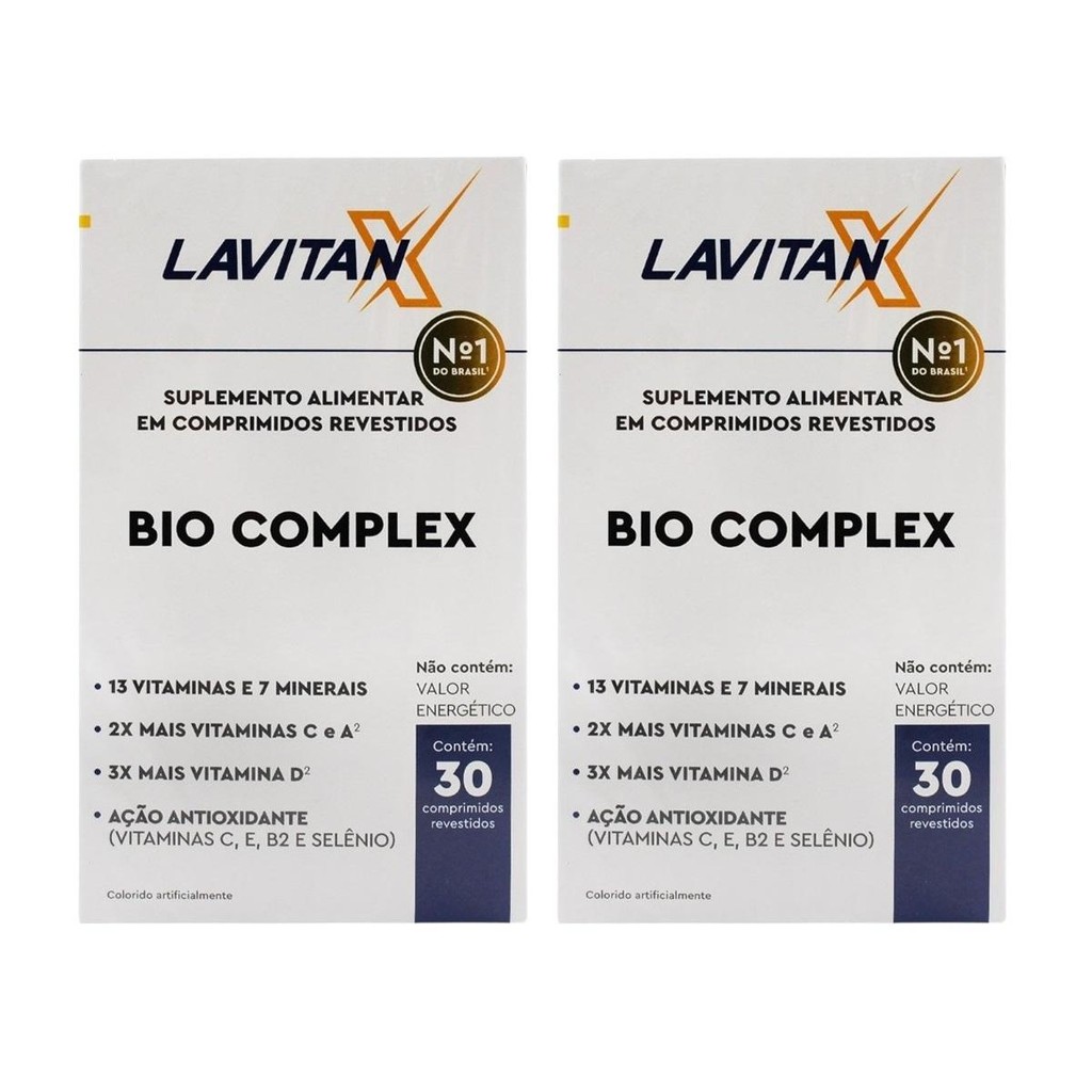 Kit Bio Complex Lavitan Com 2 Unidades De 30 Comprimidos Cd | Shopee Brasil