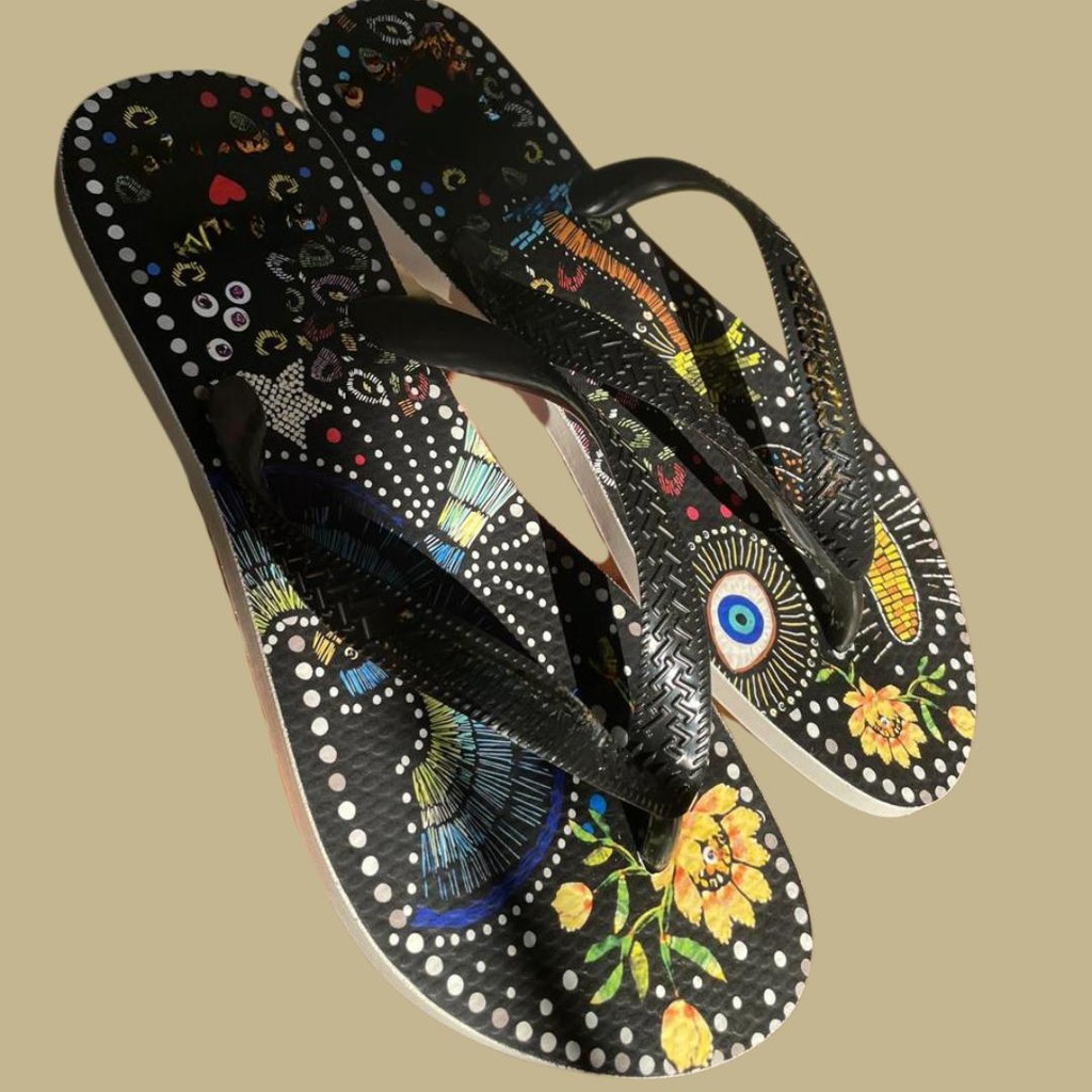 Chinelas de dedo Moda praia estampa 3D conforto e suavidade | Shopee Brasil