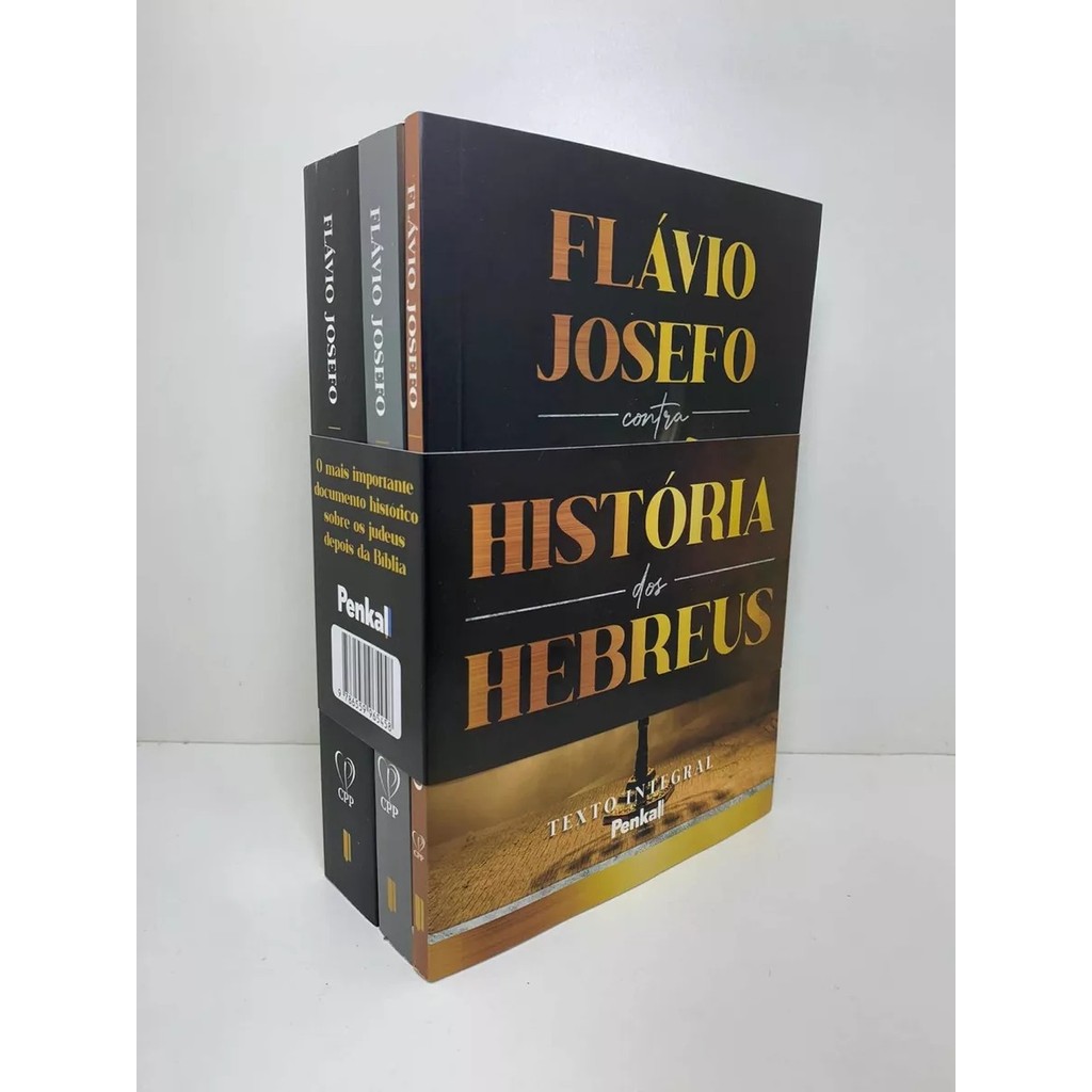 Livro História Dos Hebreus - Flávio Josefo - Box Com 3 Livros Capa ...