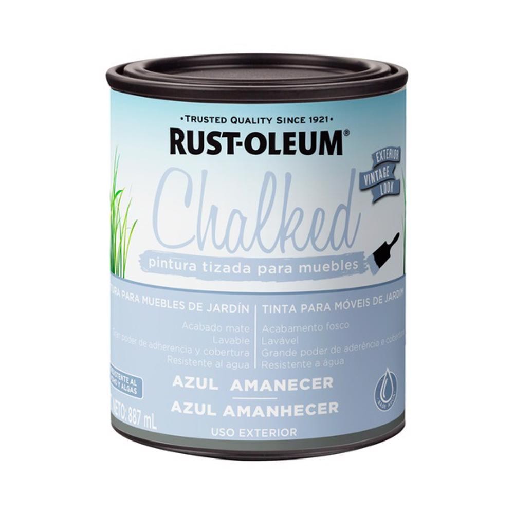 RUST OLEUM CHALKED EXTERIOR LT AZUL AMANHECER 887 ML | Shopee Brasil