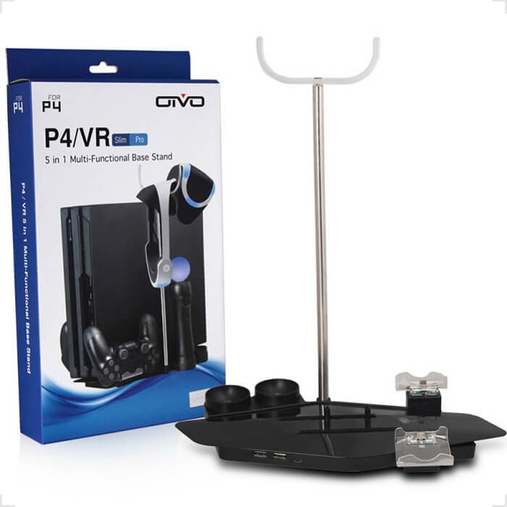 Suporte Base Vertical 5 Em 1 E Carregador Move Ps4/Vr Compatível Com ...