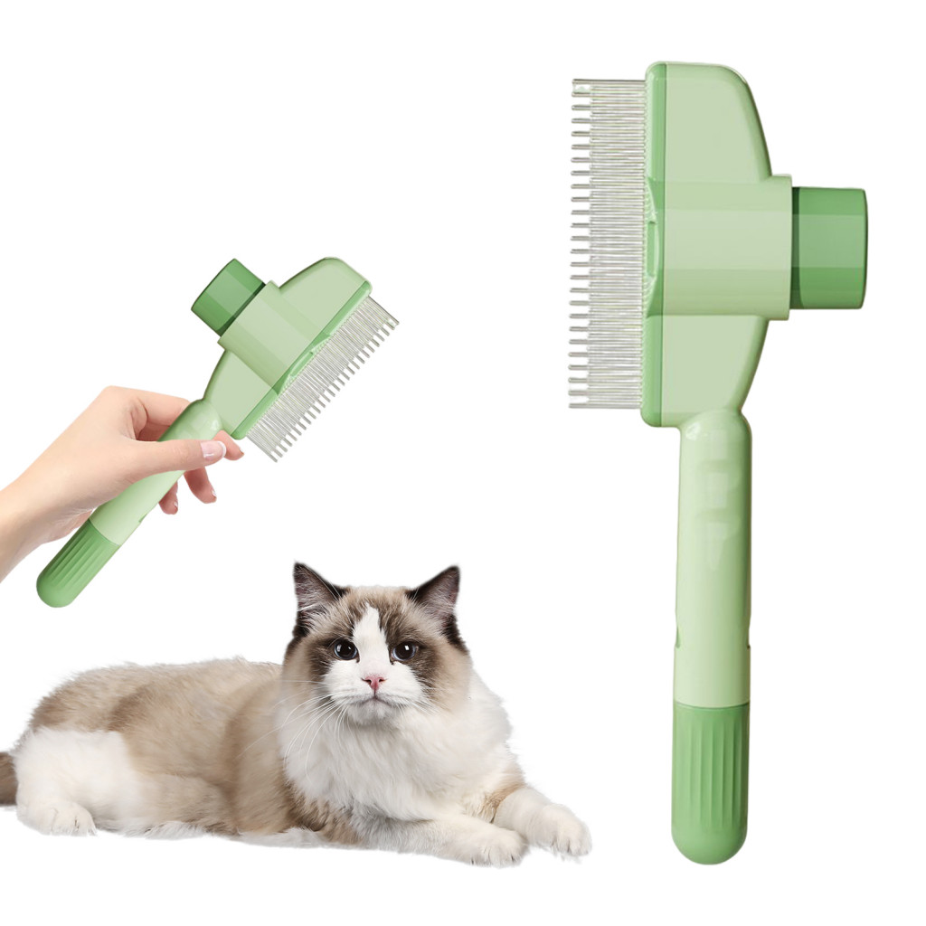 Pet Grooming Comb Hair Detangler Self Cleaning Slicker Brush for Dog ...