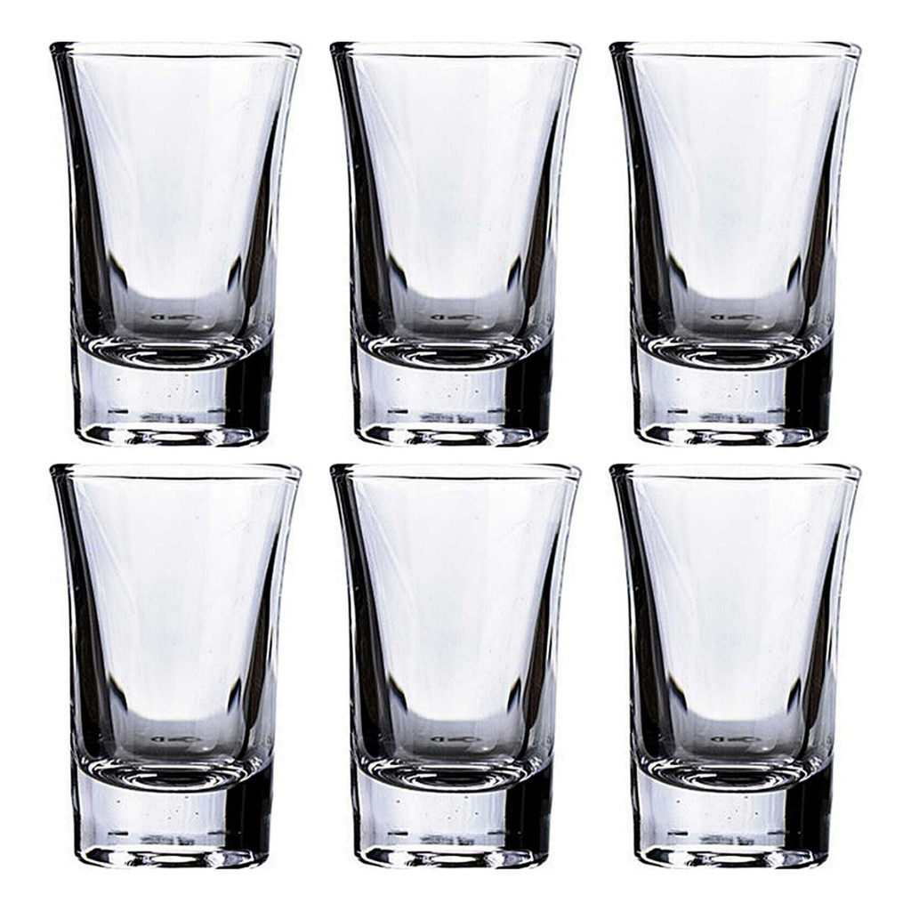 Copo Shot 40ml Bebida Pinga Vidro Clink 6 Unidades Festa | Shopee Brasil