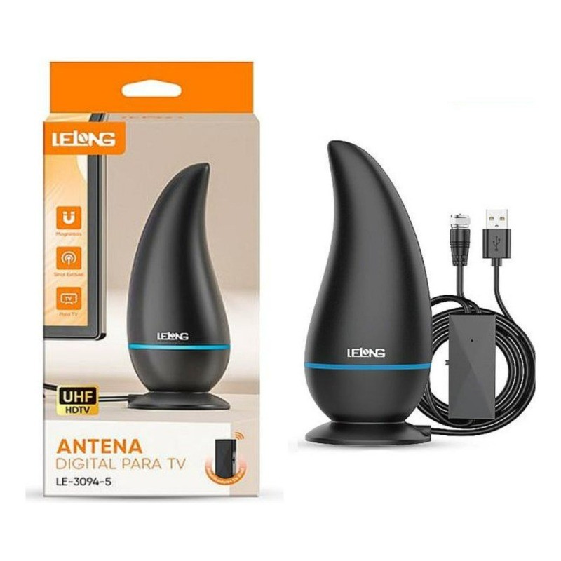 Antena Digital Magnética Interna Externa para TV HDTV Sinal UHF VHF ...