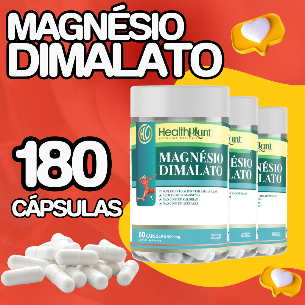 Melhor Magnésio Dimalato 100% Puro Alta Qualidade Com 60 Capsulas | Shopee Brasil