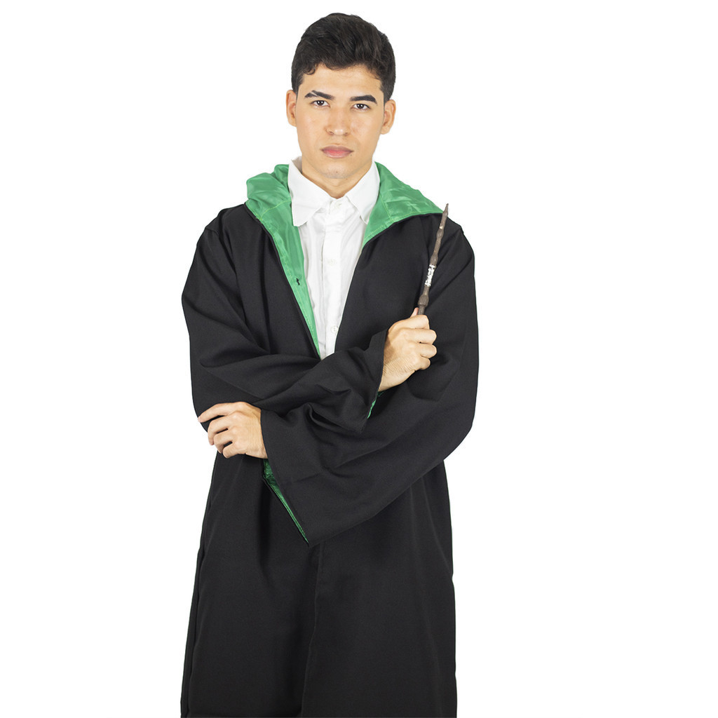 Fantasia de Feiticeiro Adulto Escola de Magia Hallowen 4Cor | Shopee Brasil