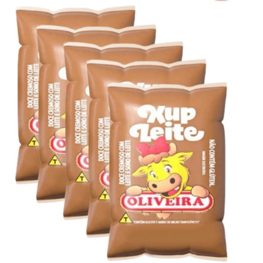 5 Doce De Leite Xup Xup-leite 80g Cada Oliveira Chup Flex SP | Shopee Brasil