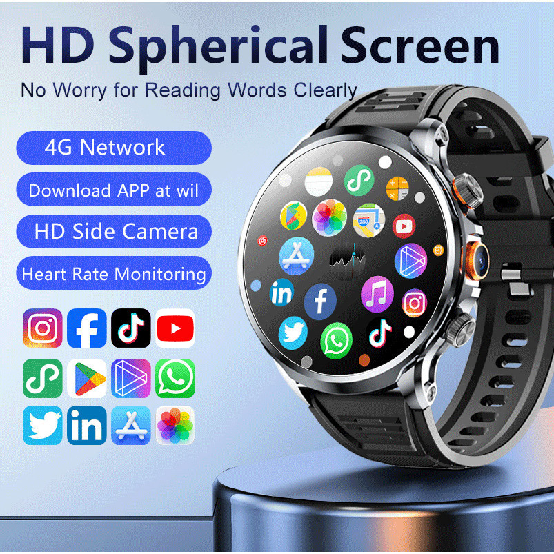 Novo Smartwatch Relógio Inteligente H18 Smart Watch 1.95'De Tela Grande HD Display 4G SIM Card ...