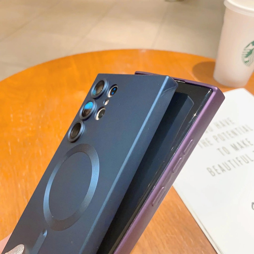 Capa Magnética Fosca De Luxo Para Samsung Galaxy S24 S22 S21 S23 Ultra Plus Fe Acessórios De ...