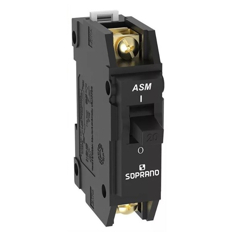 Disjuntor Nema preto 1p Unipolar 10a Asm1 Soprano | Shopee Brasil