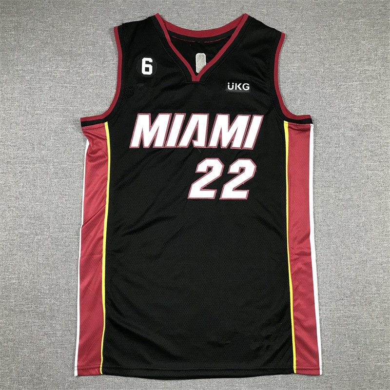 Heat #22 bordado camisa de basquete colete convencional Butler preto ...