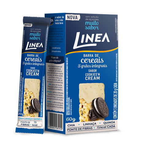Barra Cereais Cookies&Cream Línea 20G | Shopee Brasil
