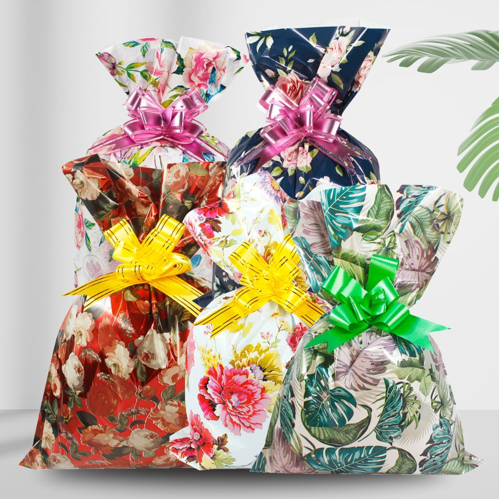 50 Sacos de Presente Femininos Tema Floral Sortidos 25x37 cm | Shopee ...