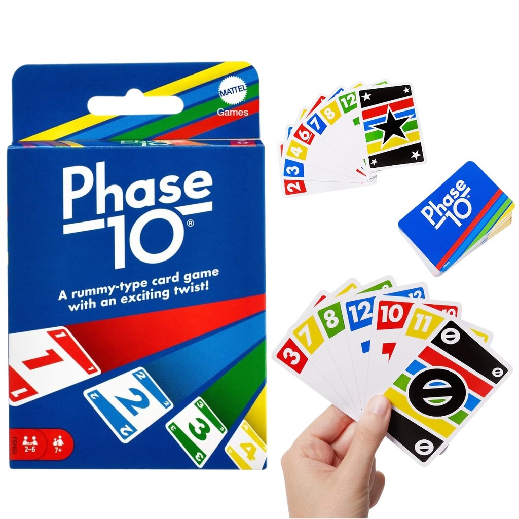 Jogo De Cartas Uno Phase 10 Original Mattel - W5800 | Shopee Brasil