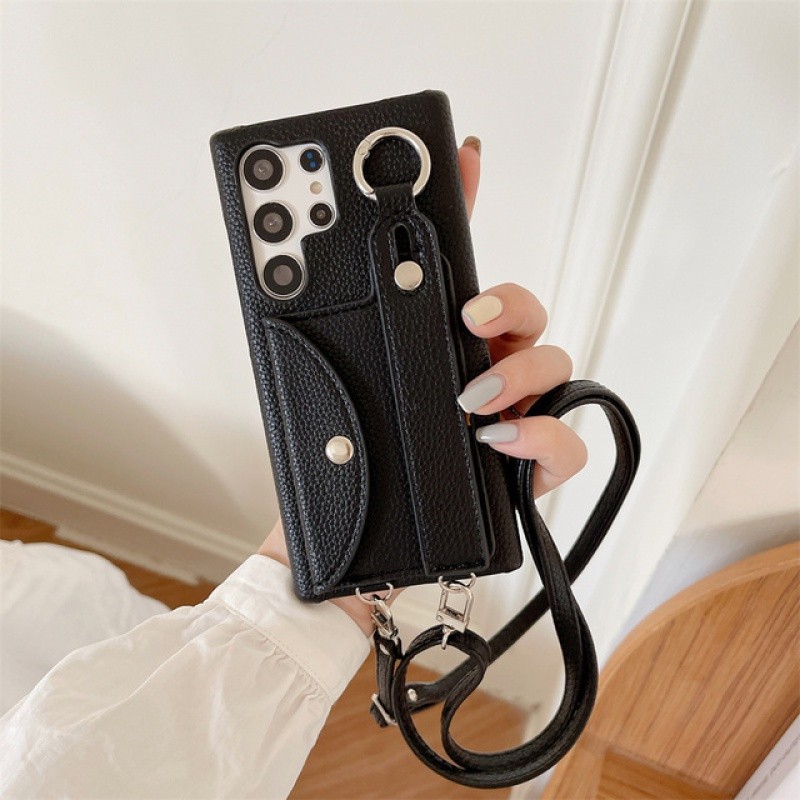 Moda Alça De Pulso Slot Para Cartão Titular Caso Samsung S24 23 22 21 ... Moda Alça De Pulso Slot Para Cartão Titular Caso Samsung S24 23 22 21 ...